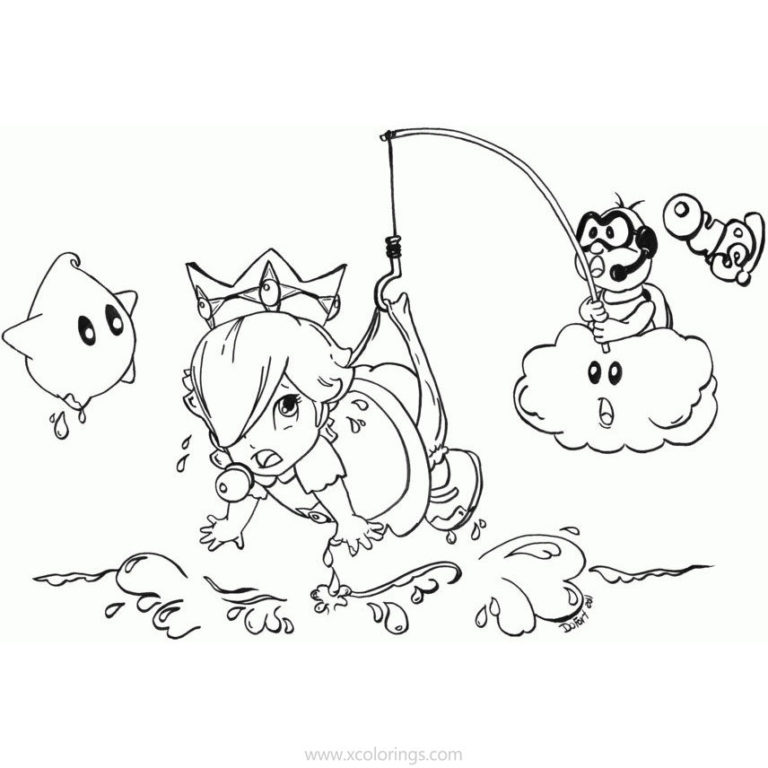 Rosalina Coloring Pages from Mario Bros - XColorings.com