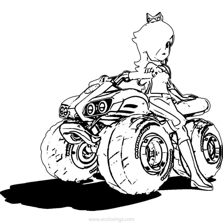 Princess Rosalina Coloring Pages from Mario Bros - XColorings.com