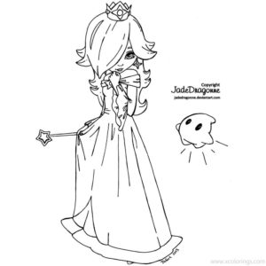 Super Mario Rosalina Coloring Pages Outline - XColorings.com