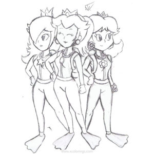 Mario Luma Coloring Coloring Pages