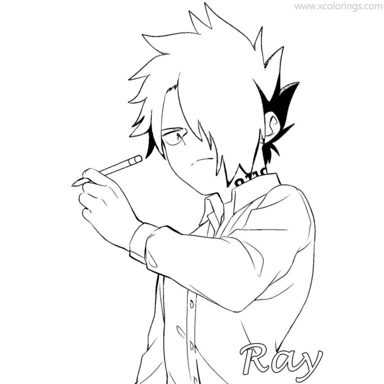 The Promised Neverland Coloring Pages Emma Outline - XColorings.com