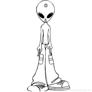 Alien Girl Coloring Pages - XColorings.com