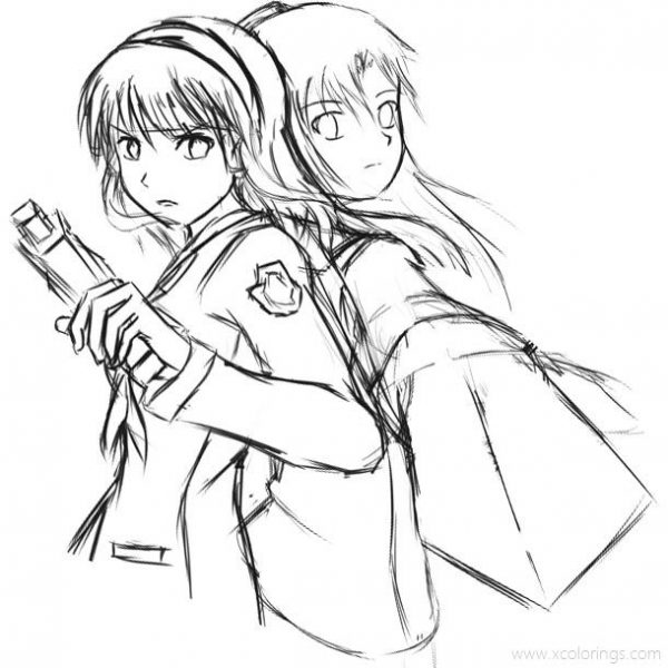 Angel Beats Coloring Pages - XColorings.com