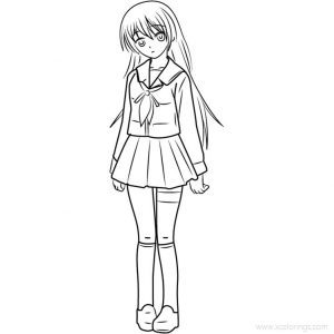 Angel Beats Kanade Coloring Pages - XColorings.com