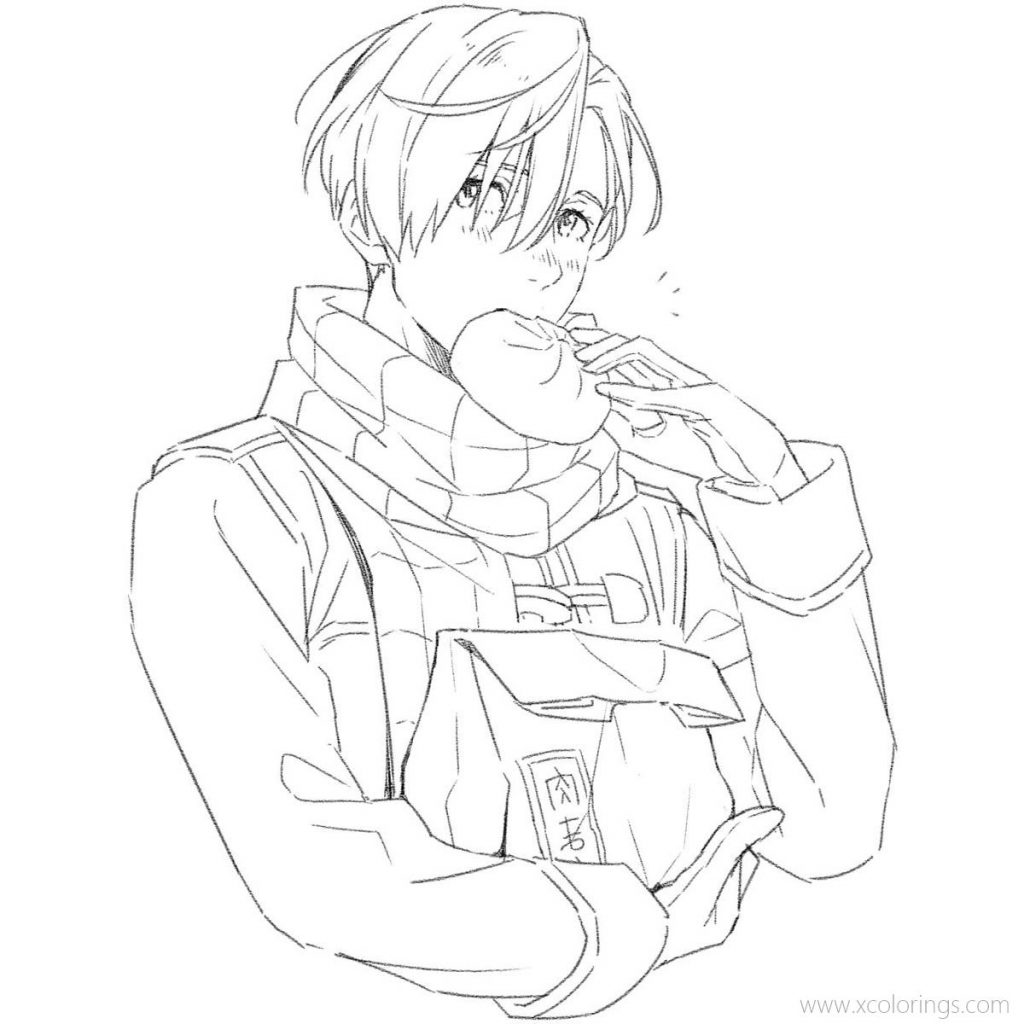 Yuri On Ice Coloring Pages Sketch Coloring Page