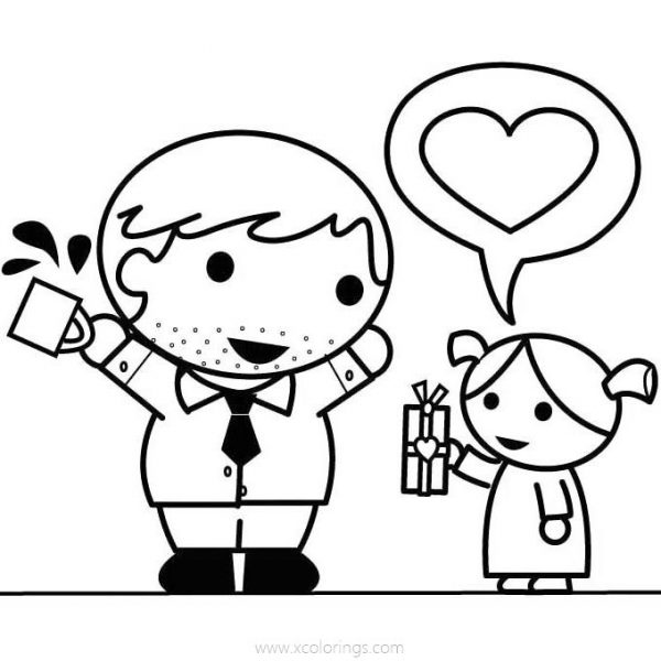 Happy Father's Day Number 1 Dad Coloring Pages - XColorings.com