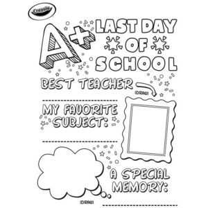 End of School Year Coloring Pages Last Day of Preschool - XColorings.com