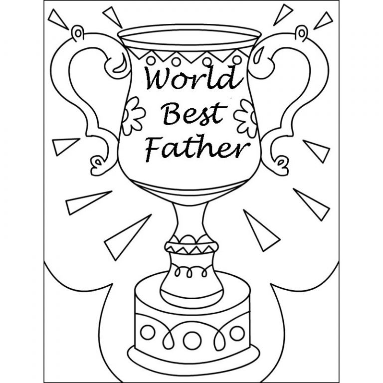 Happy Father's Day Coloring Pages for Preschoolers - XColorings.com