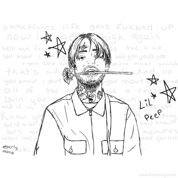 Cute Lil Peep Coloring Pages