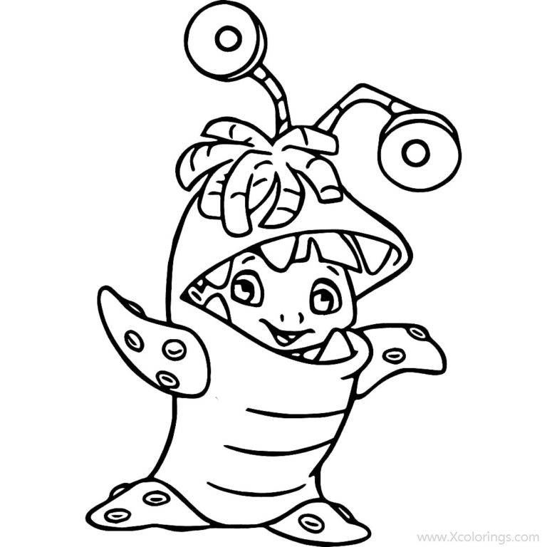 Cute Alien with Magic Coloring Pages - XColorings.com