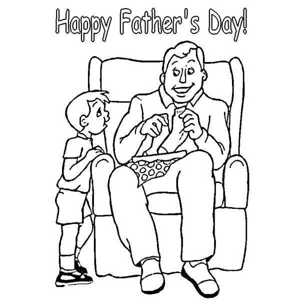 Happy Father's Day Coloring Pages Dad's Tools - XColorings.com