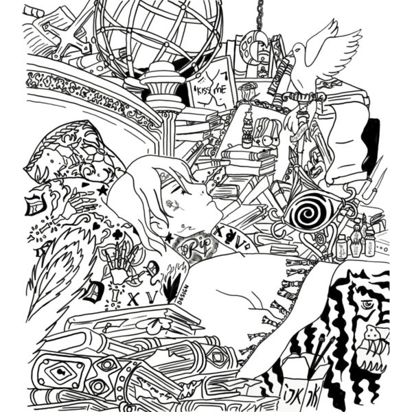 Lil Peep Coloring Pages Crying Dove - XColorings.com