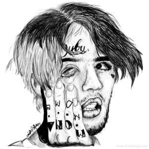 Lil Peep Coloring Pages Simpson - XColorings.com