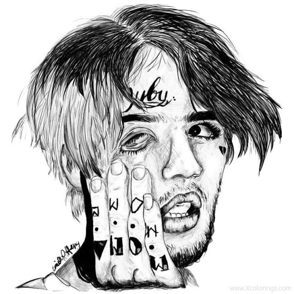 Lil Peep Coloring Pages Printable - XColorings.com