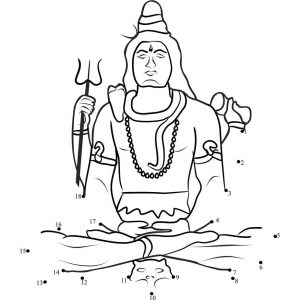 Cartoon Shiva Coloring Page - XColorings.com