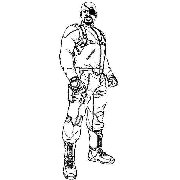 Avengers Nick Fury Coloring Pages - XColorings.com