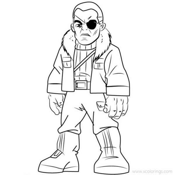 Superhero Nick Fury Coloring Pages - XColorings.com