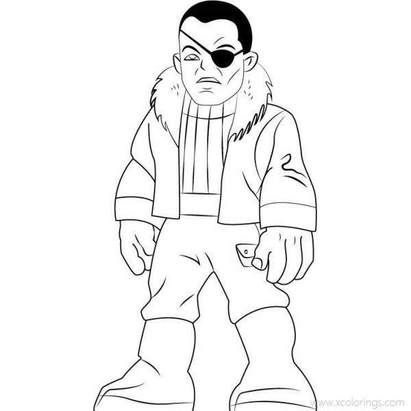 Superhero Nick Fury Coloring Pages - XColorings.com