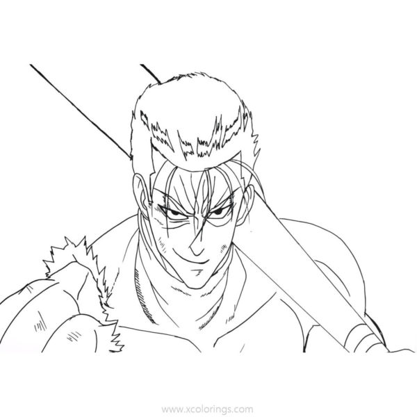 One Punch Man Coloring Pages Saitama Sketch - XColorings.com