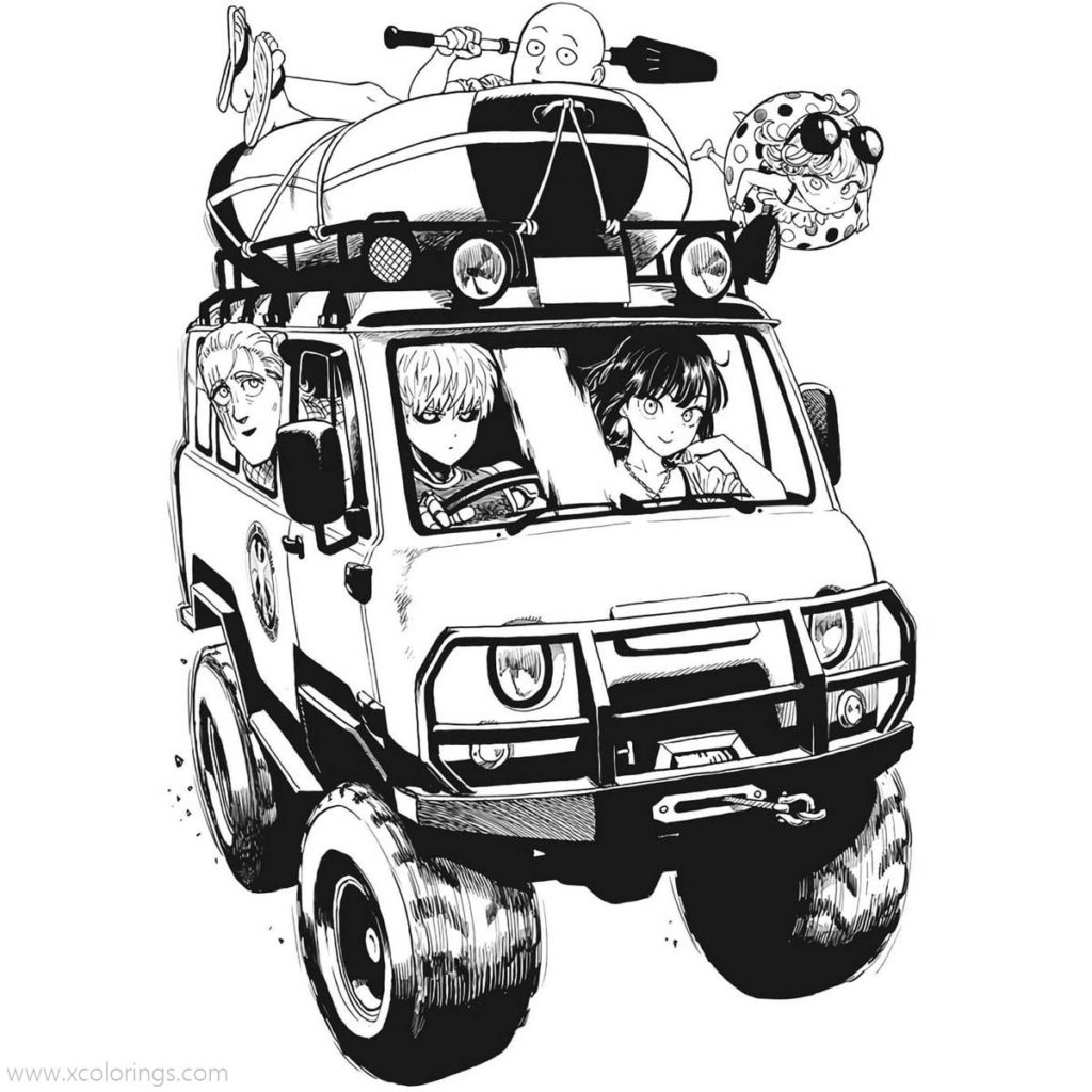 One Punch Man Boros Coloring Pages - XColorings.com