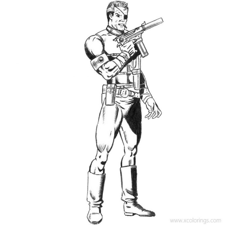 Nick Fury Coloring Pages Printable - XColorings.com