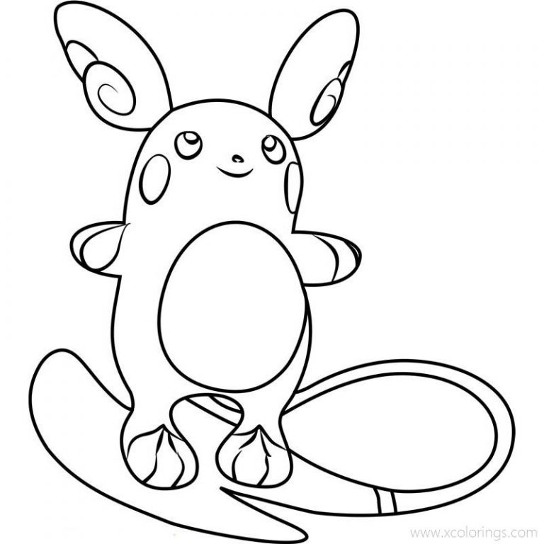 Pokemon Coloring Pages Raichu - XColorings.com