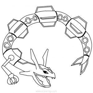 Rayquaza Pokemon Coloring Pages Outline - XColorings.com