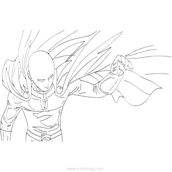 One Punch Man Genosu Coloring Pages Lineart - XColorings.com
