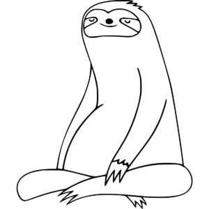 Two Toed Sloth Coloring Pages Printable - XColorings.com