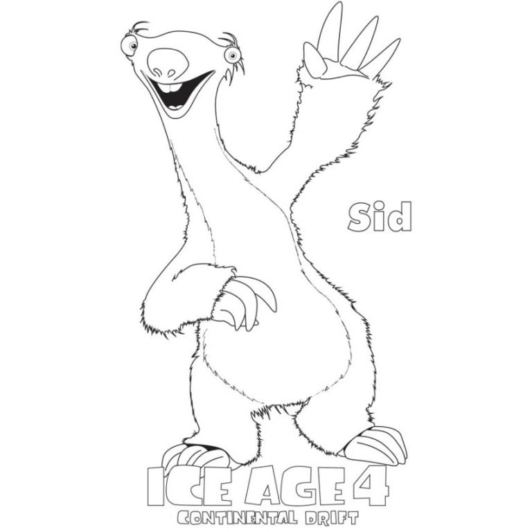 Happy Sloth Coloring Pages - XColorings.com