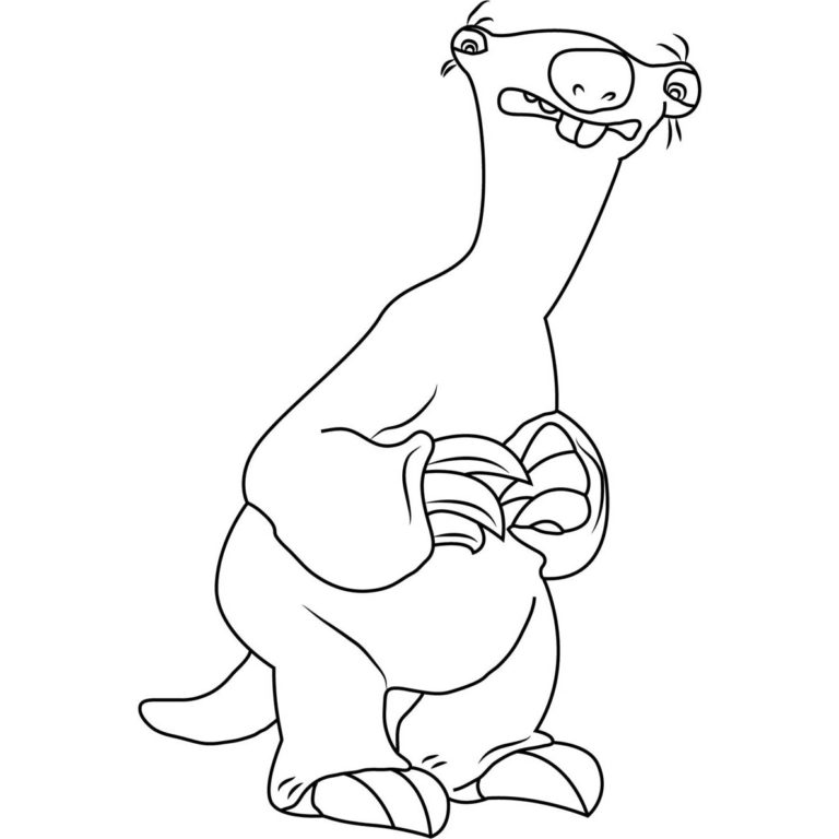 Sloth Coloring Pages Ice Age Sid - XColorings.com