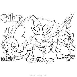 Cinderace Pokemon Coloring Pages Printable - XColorings.com