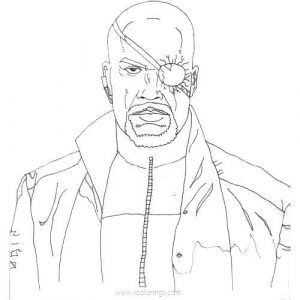 Superhero Nick Fury Coloring Pages - XColorings.com
