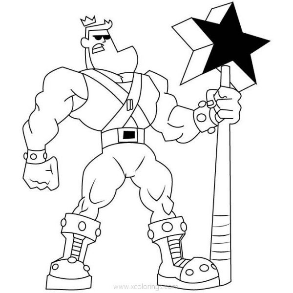 The Fairly OddParents Coloring Pages The Crimson Chin - XColorings.com