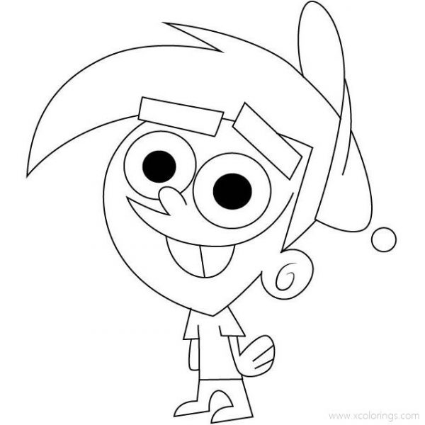 Fairly OddParents Coloring Pages Timmy the Main Character - XColorings.com
