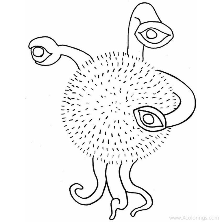Alien Coloring Pages for Adults - XColorings.com