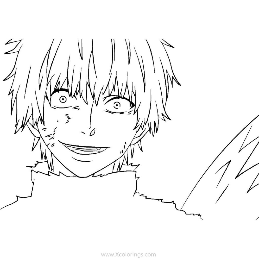 Tokyo Ghoul Coloring Pages Touka Kirishima - XColorings.com