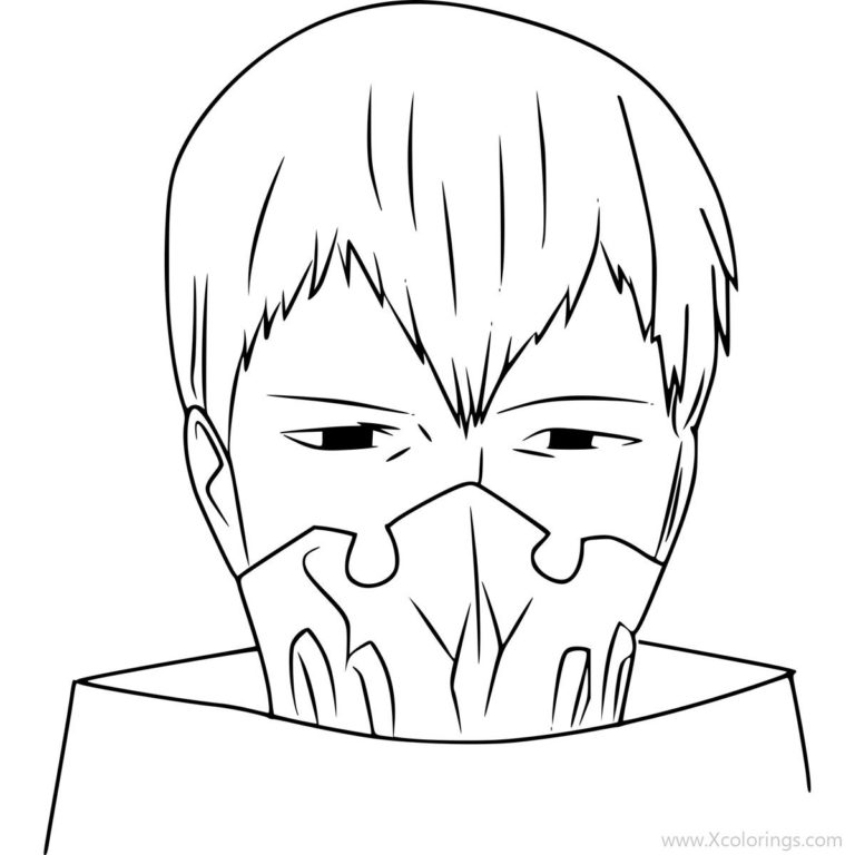Tokyo Ghoul Coloring Pages Ken Kaneki Outline - XColorings.com