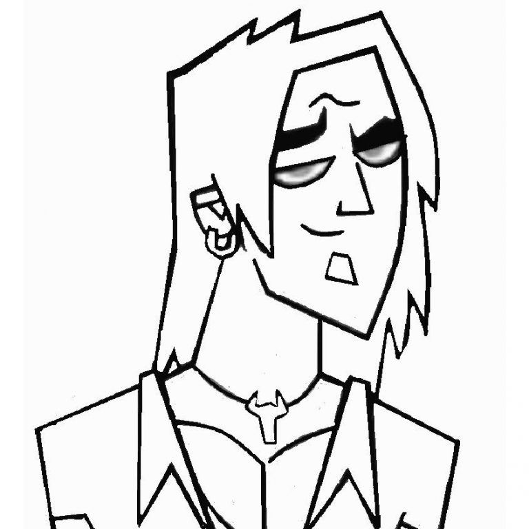 Tyler from Total Drama Coloring Pages - XColorings.com