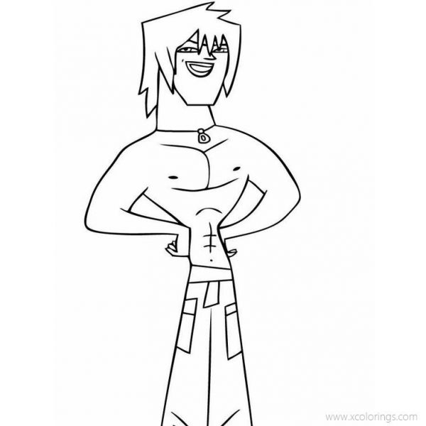 Total Drama Coloring Pages Trent - XColorings.com