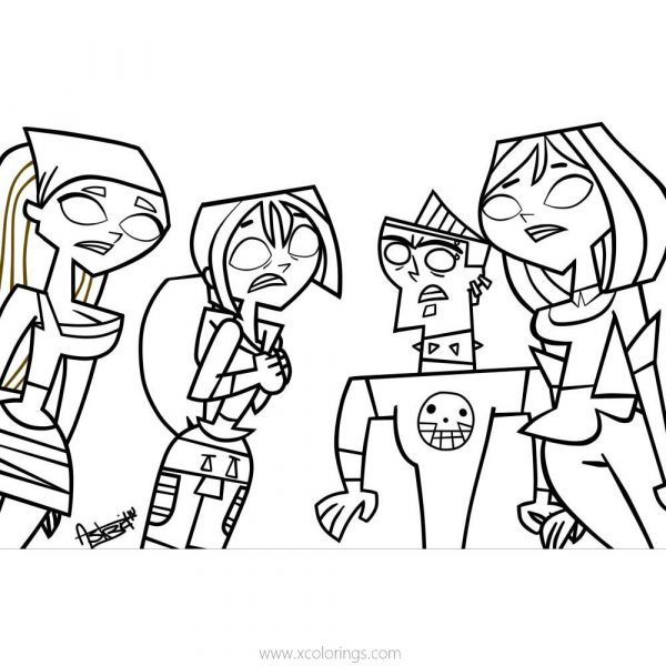 Total Drama Coloring Pages Courtney in Swimsuit - XColorings.com