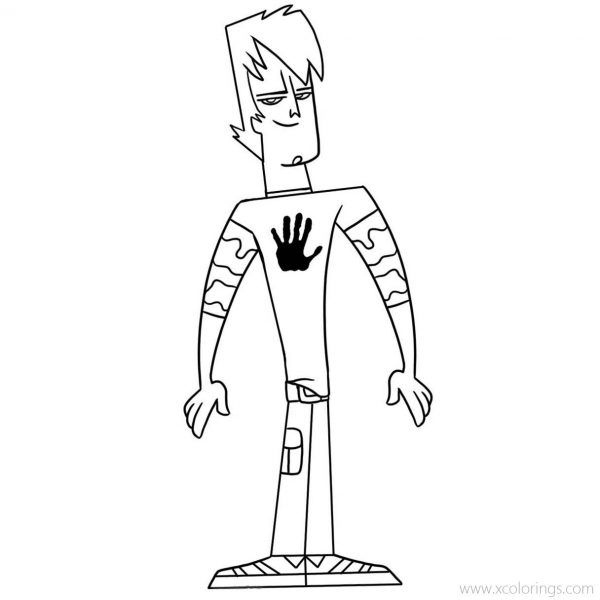 Rodney from Total Drama Coloring Pages - XColorings.com