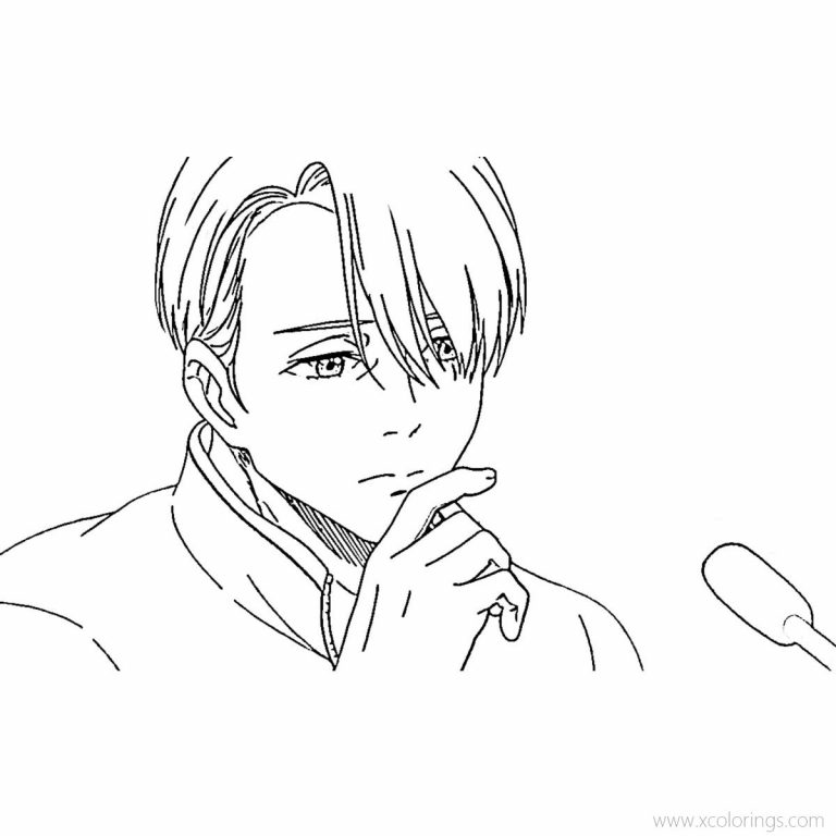 Yuri on Ice Coloring Pages Seung-gil Lee - XColorings.com
