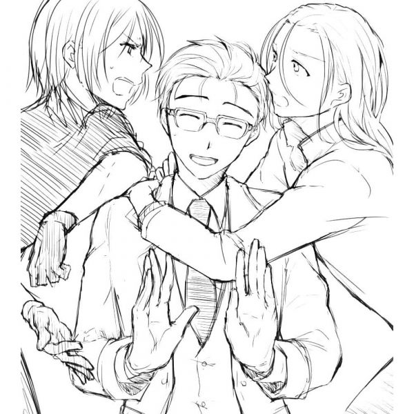 Yuri on Ice Coloring Pages Victor and Yuuri - XColorings.com