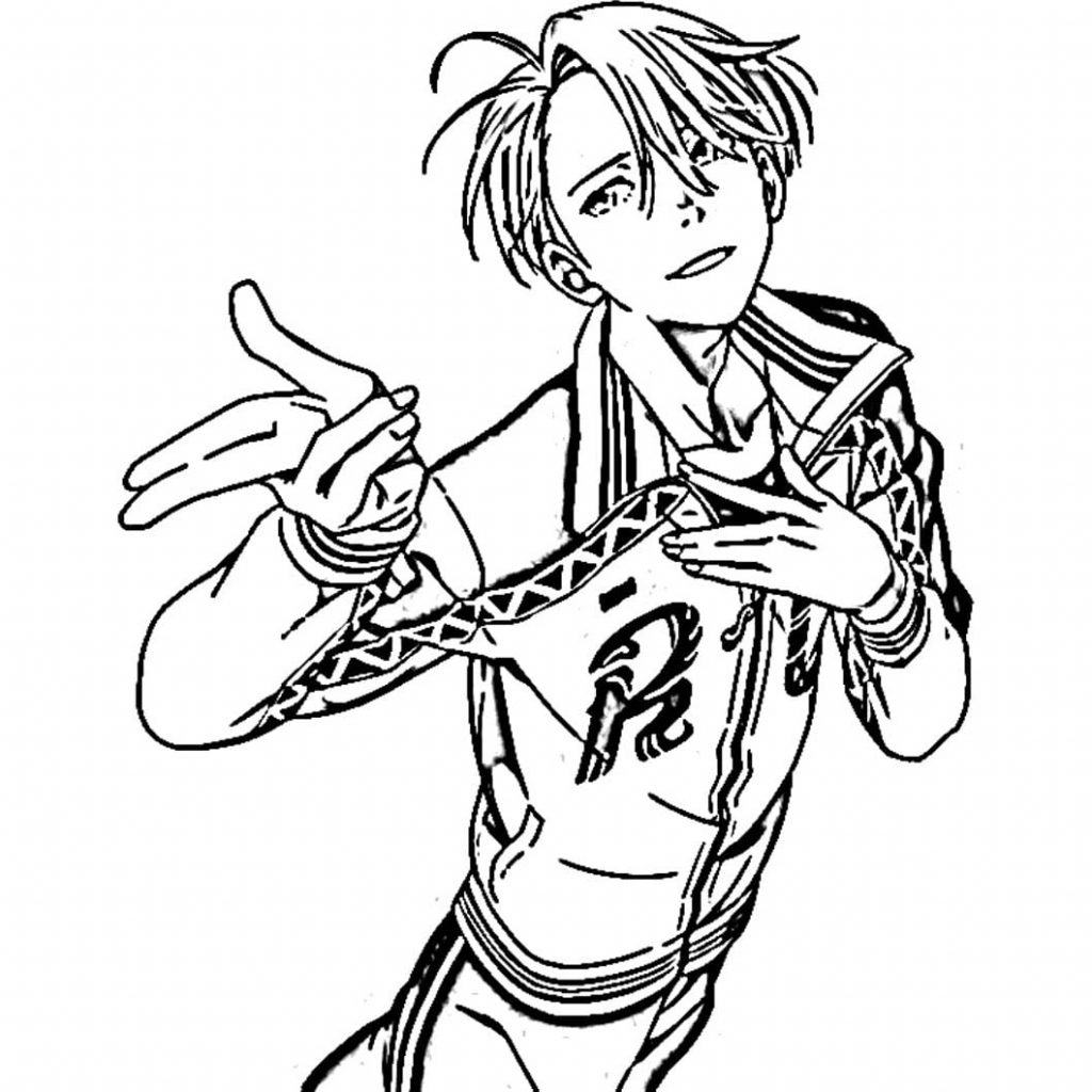 Yuri On Ice Coloring Pages Sketch Coloring Page