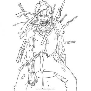 Naruto Zabuza Momochi Coloring Pages Lineart by nerdr0u - XColorings.com