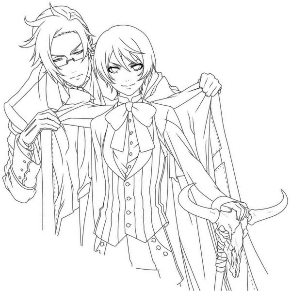 Black Butler Coloring Pages Ciel Phantomhive Fanart - XColorings.com