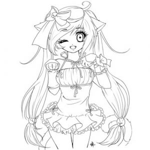 Minecraft Aphmau is Running Coloring Pages - XColorings.com