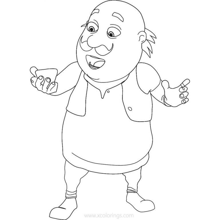 Motu Patlu Coloring Pages Hand Drawing - XColorings.com
