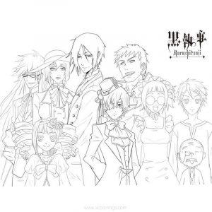 Black Butler Coloring Pages Artwork - XColorings.com